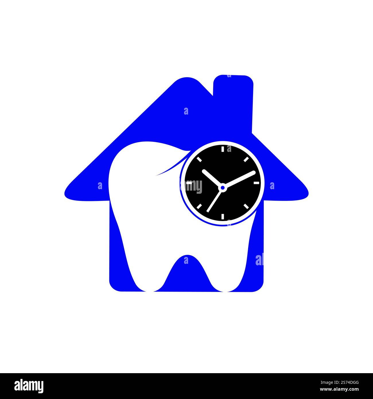 Dental time vector logo design template. Human tooth and clock icon ...