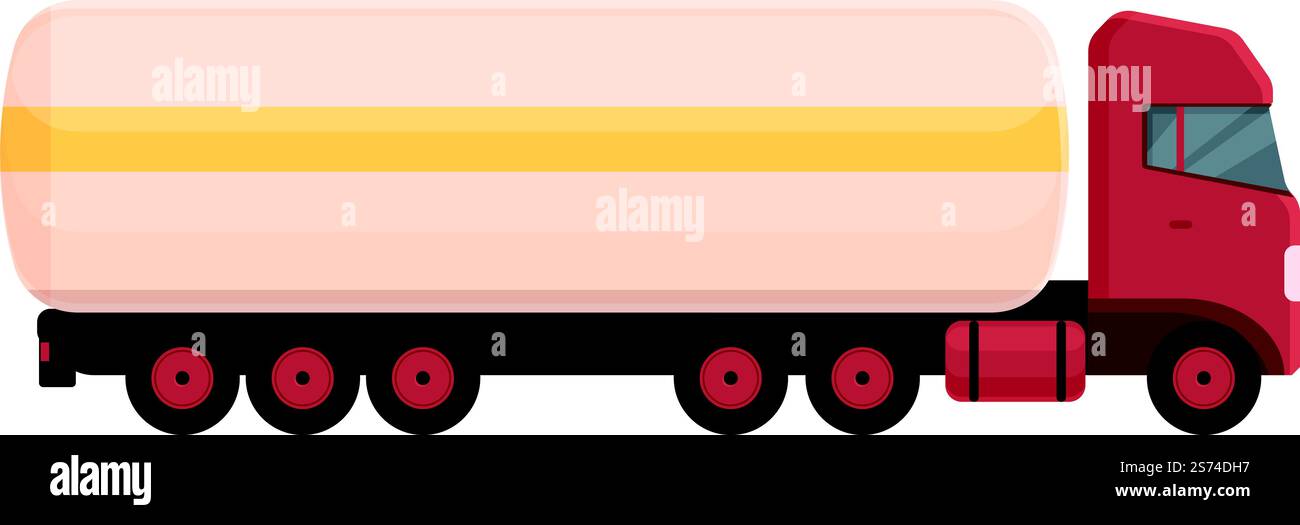 Transport drive icon cartoon vector. Tanker liquid. Vehicle cistern ...