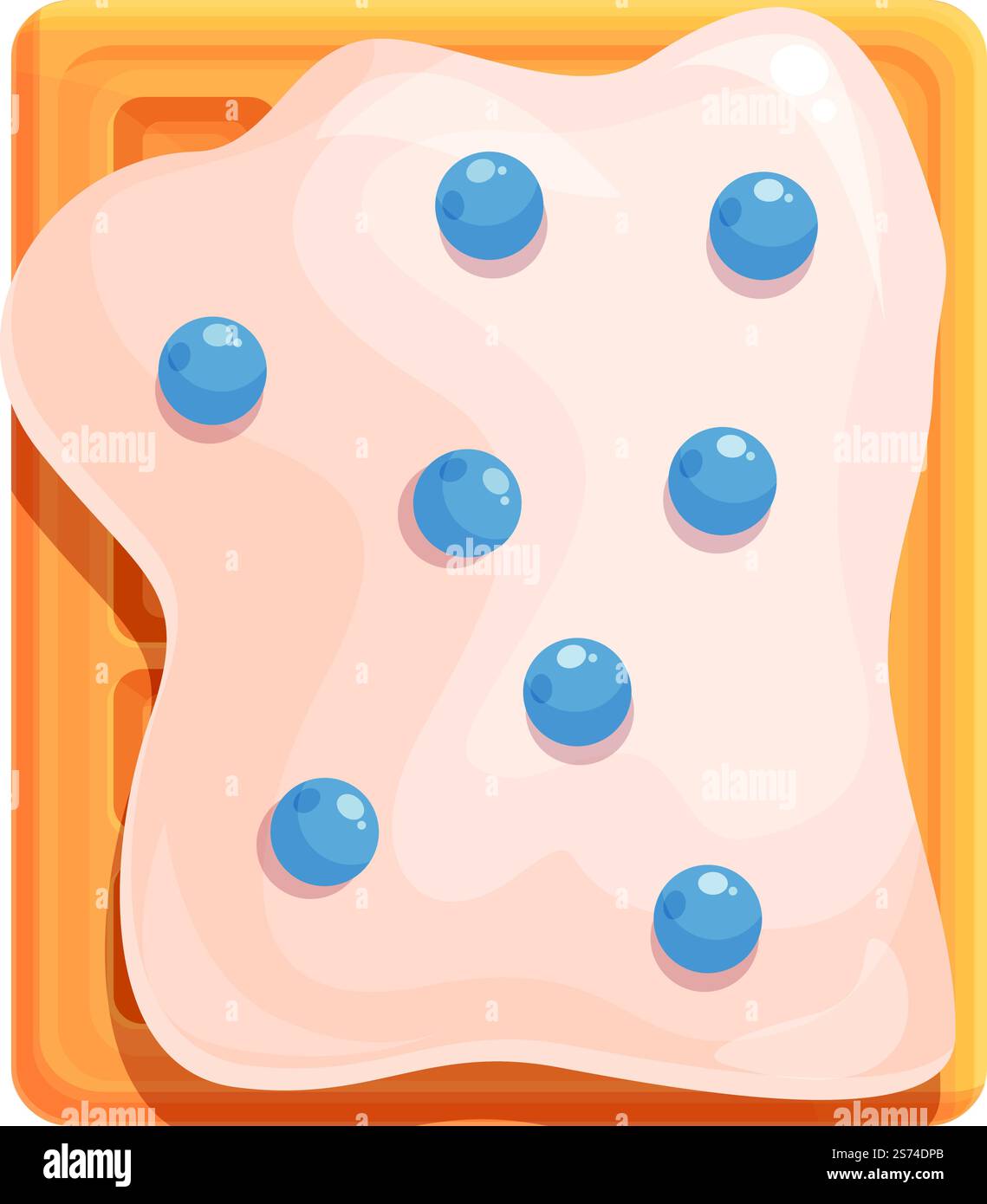 Milk cream waffle icon cartoon vector. Belgian food. Snack coffee. Milk ...