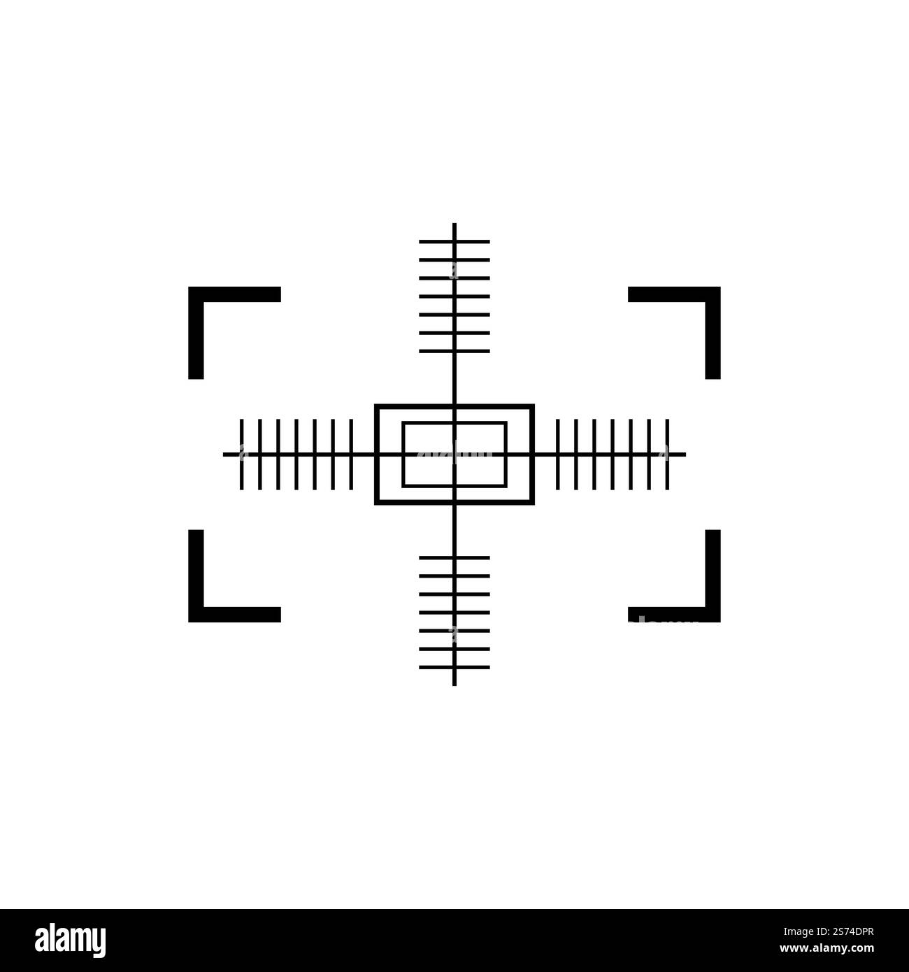 Sniper sight symbol Crosshair target logo vector Stock Vector Image ...