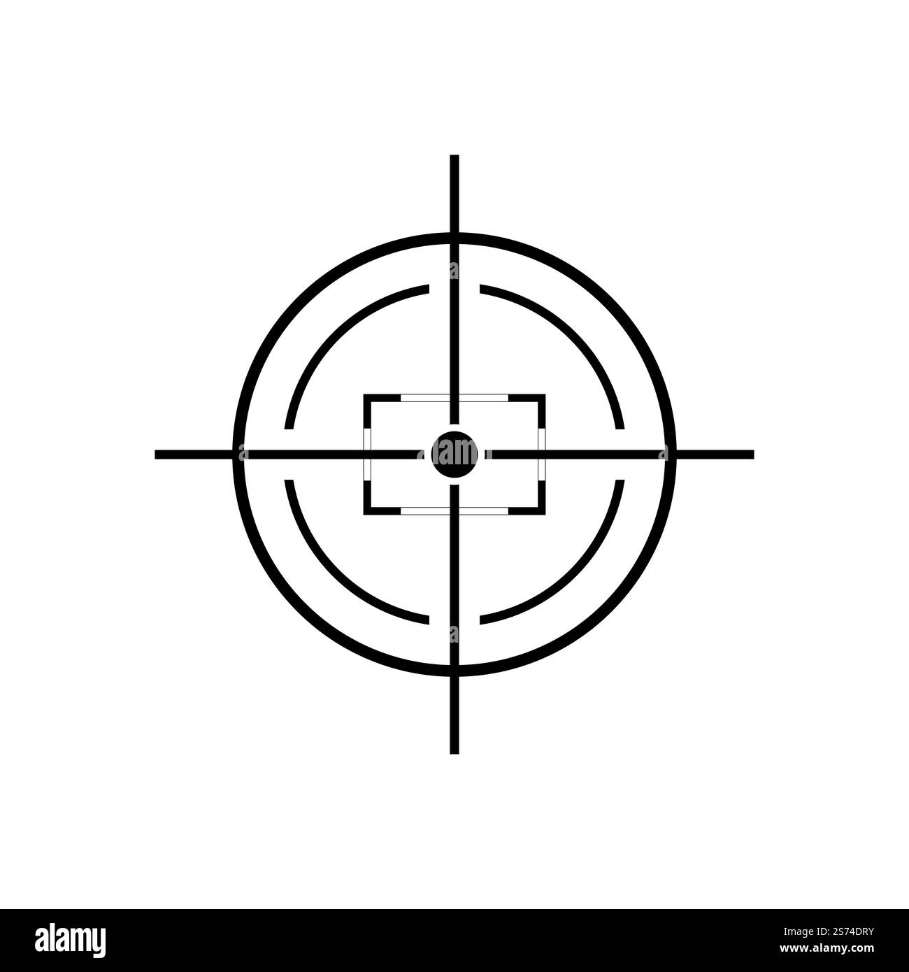 Sniper sight symbol Crosshair target logo vector Stock Vector Image ...