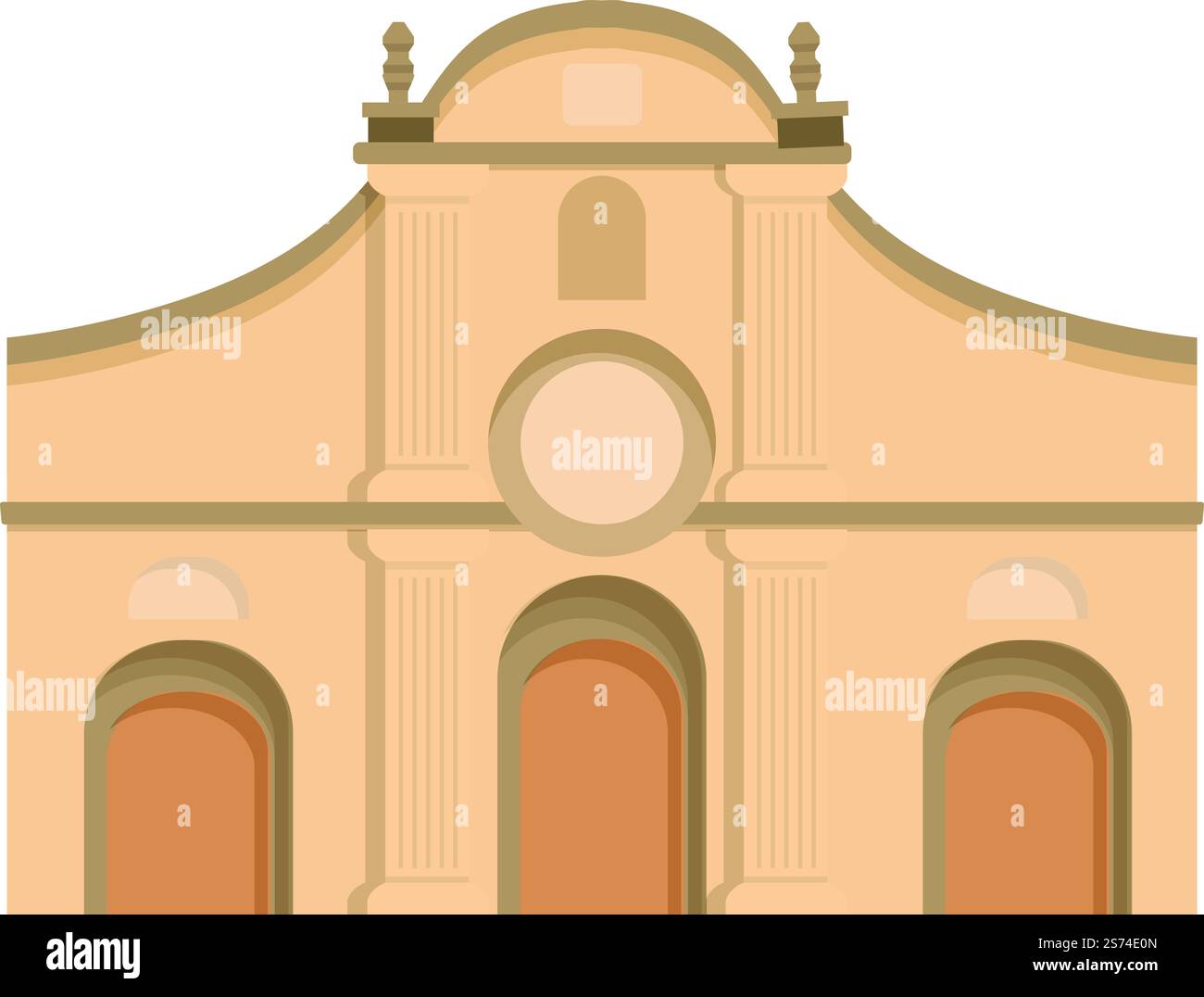 Philippines church icon cartoon vector. Culture travel. People boat ...