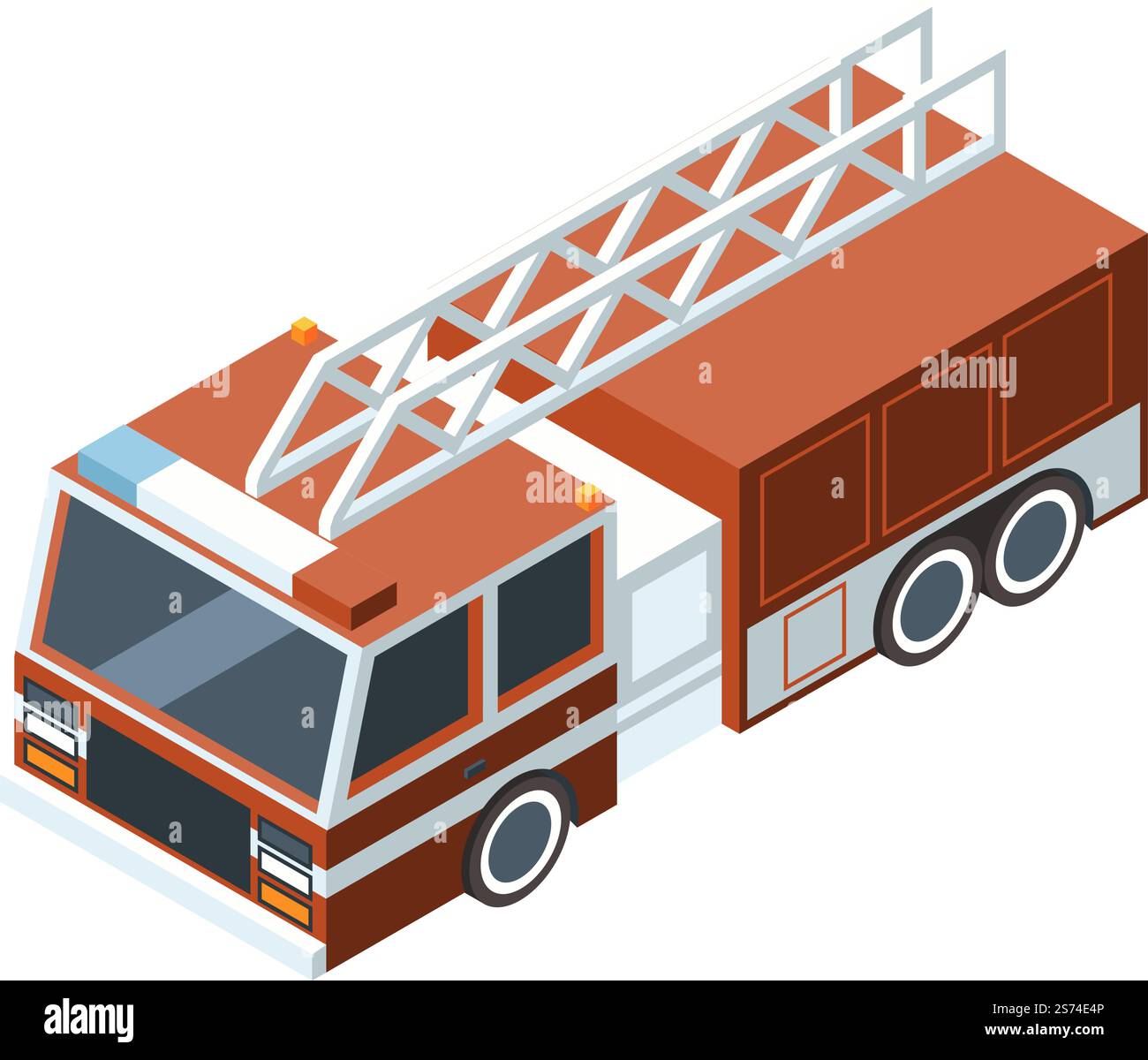 Firefighter car. Isometric transport for fireman. City service icon ...