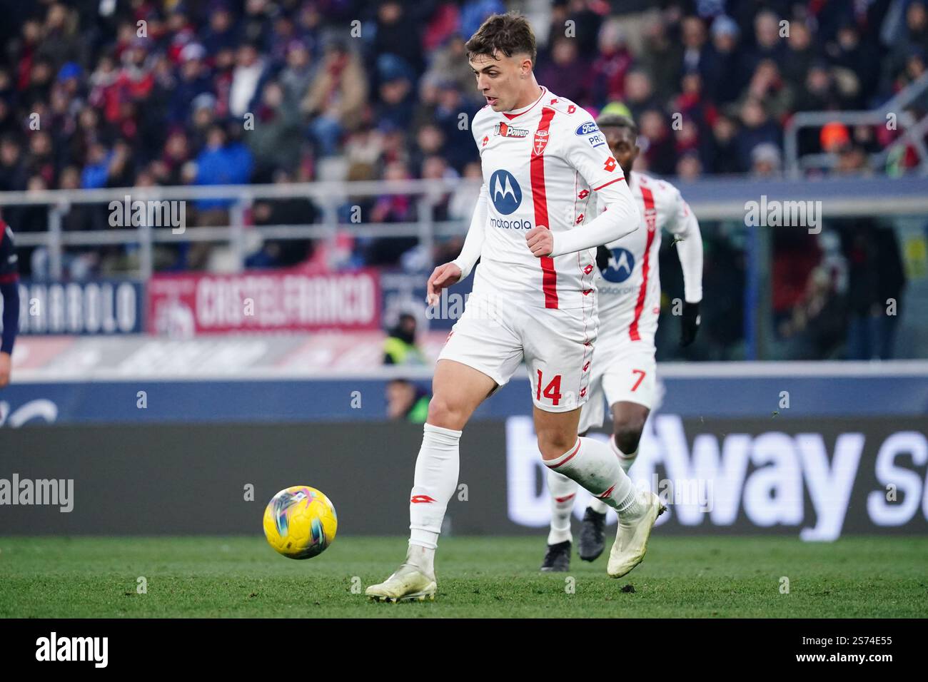 Bologna, Italy. 18th Jan 2025. Daniel Maldini (AC Monza) during the ...