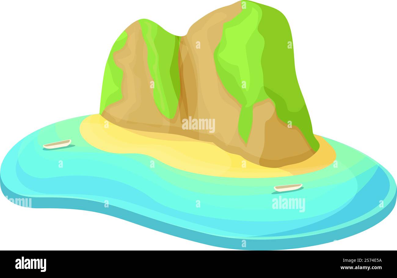 Philippines island icon cartoon vector. Culture landmark. People boat ...