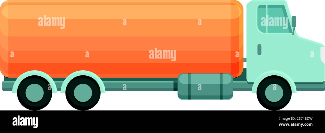 Truck tanker icon cartoon vector. Tank cistern. Chemical transport ...