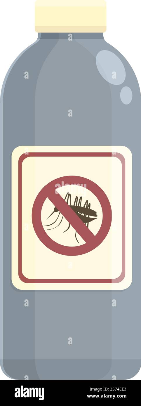 Pest kill bottle icon cartoon vector. Dengue protection. Anti control ...