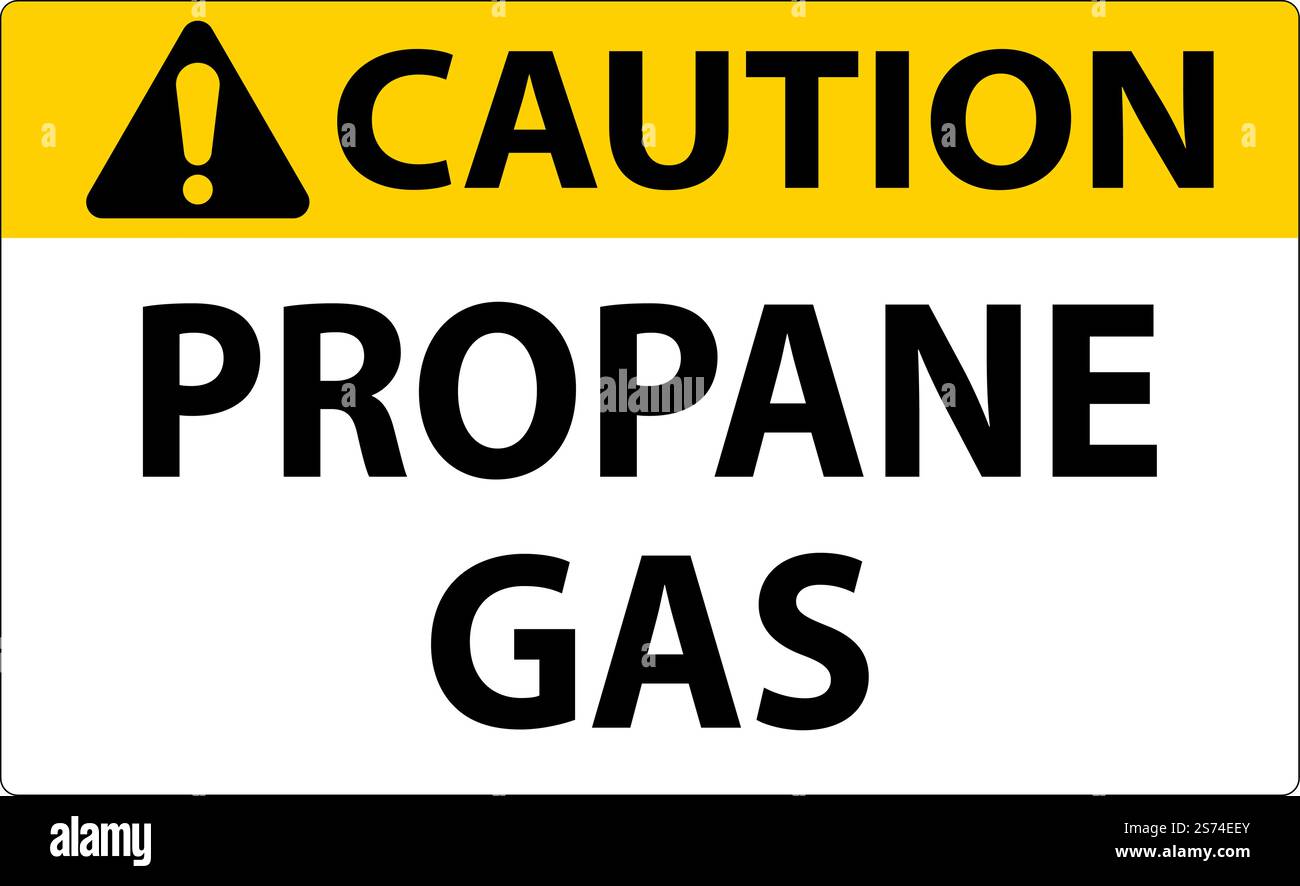 Symbol Propane Caution Label, Propane Gas Sign Stock Vector Image & Art ...
