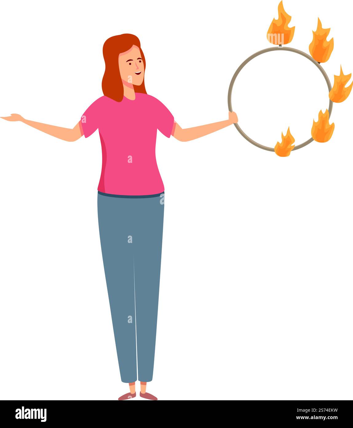 Creative fire show icon cartoon vector. Fire show. Fakir flame ...