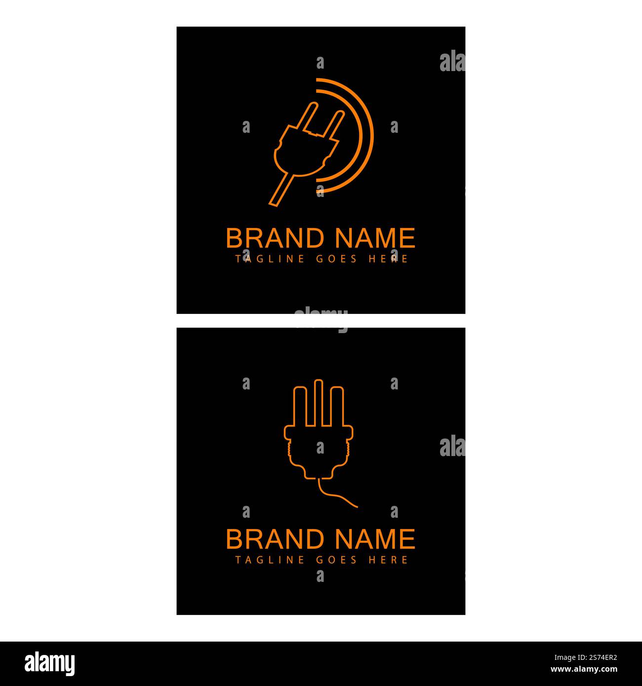 Electrical plugin icon logo vector flat design Stock Vector Image & Art - Alamy