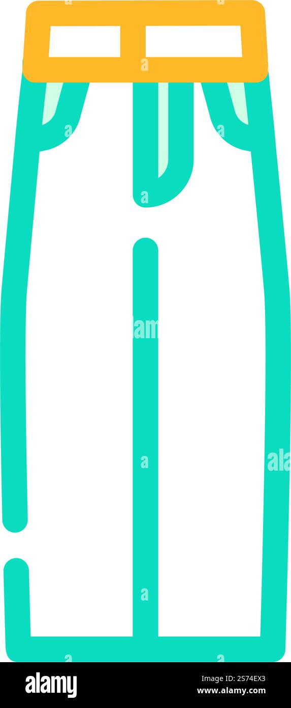 high waist pants clothes color icon vector. high waist pants clothes ...