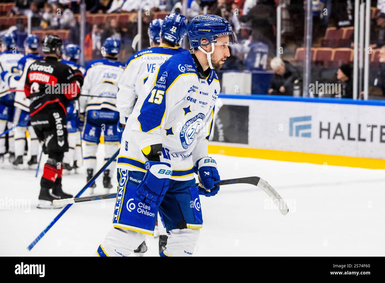 Leksand, Sverige. 18th Jan, 2025. 250118 Leksands Max Veronneau deppar efter förlust under ...