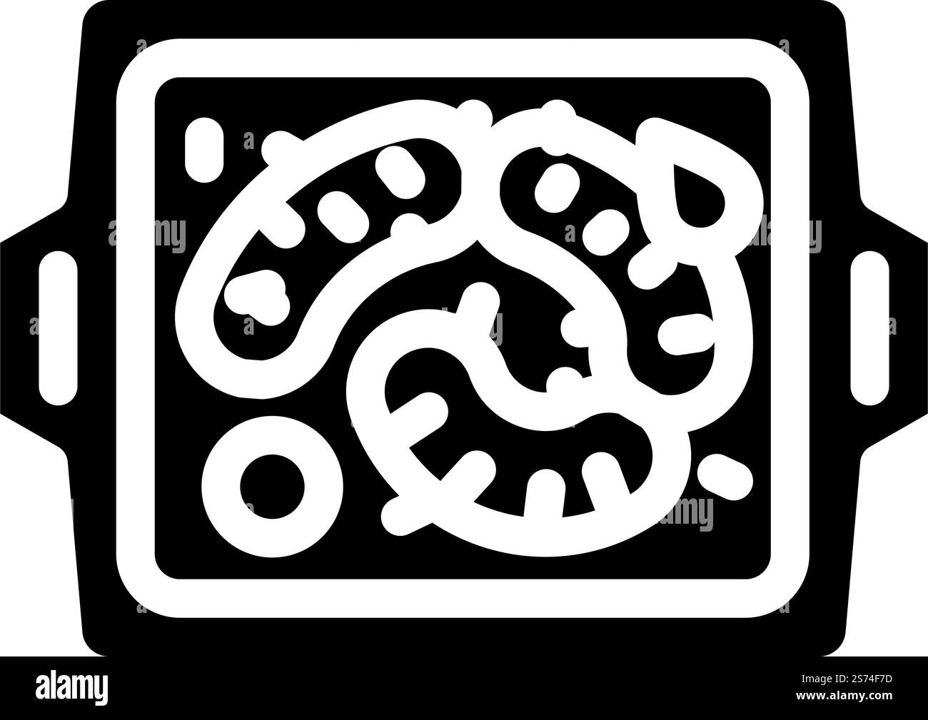 roasted sausage meat glyph icon vector. roasted sausage meat sign ...