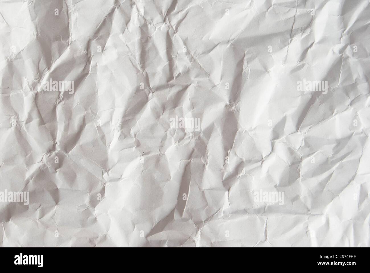 Wrinkled white paper texture for creative backgrounds Stock Photo - Alamy