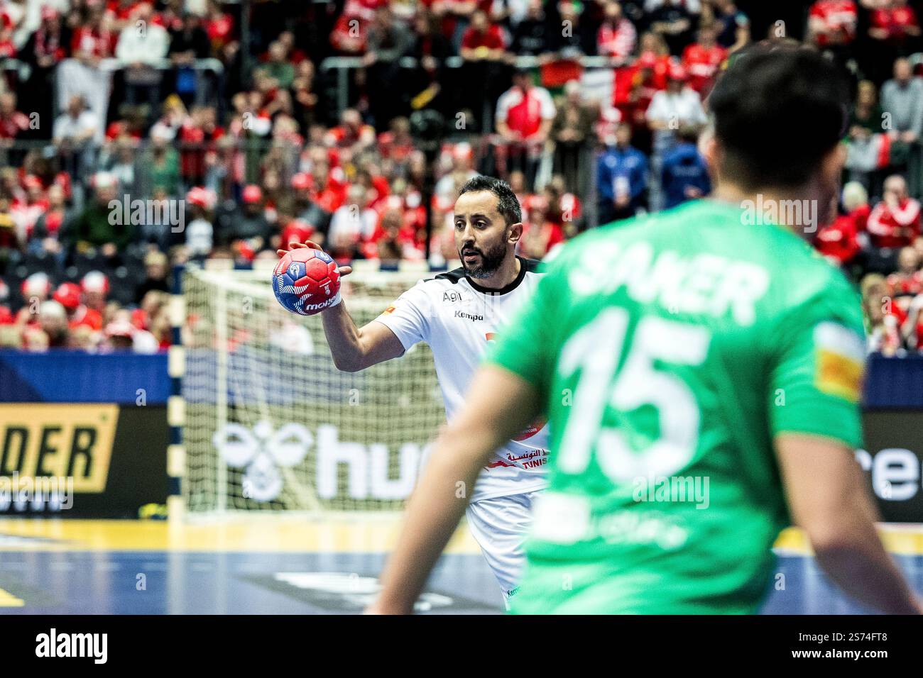 Herning, Denmark. 18th Jan, 2025. Abdelhak Ben Salah (25) of Tunisia ...