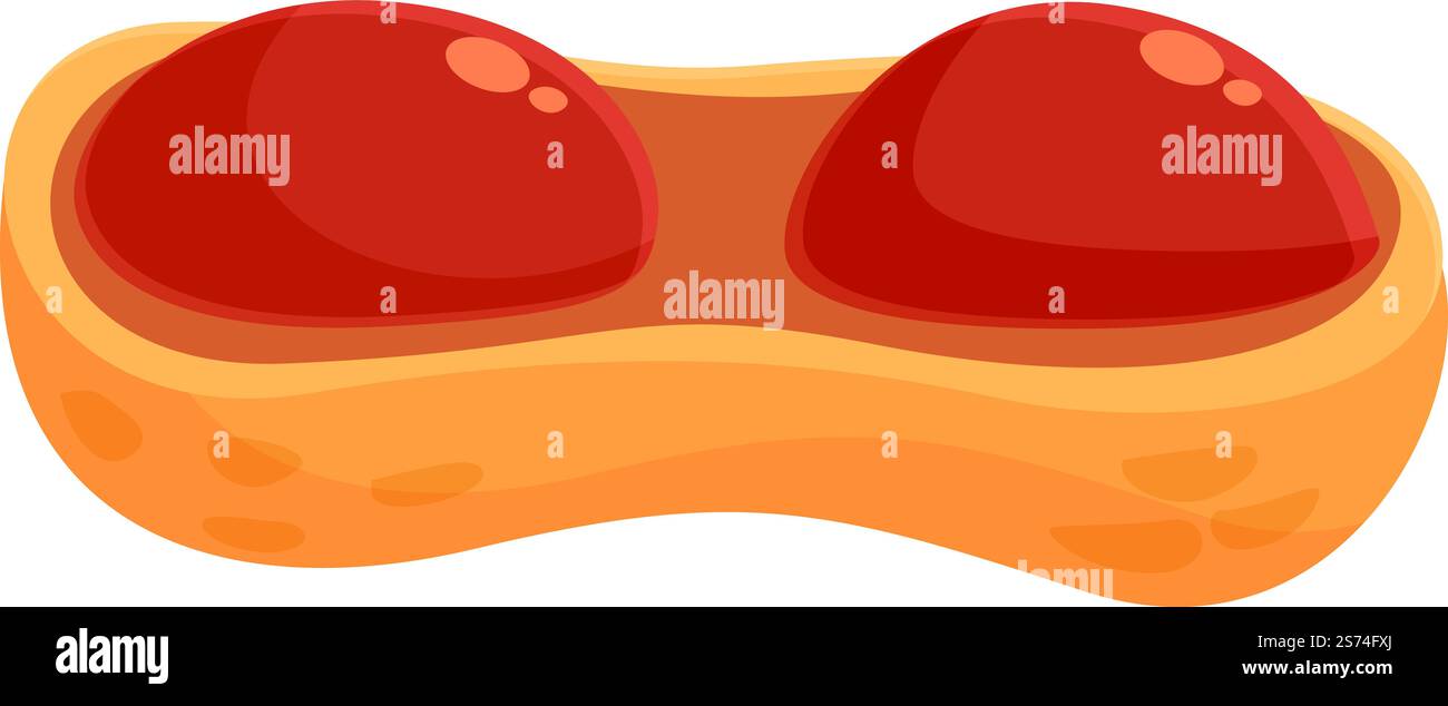 Peanut shell icon cartoon vector. Butter spread. Cream food. Peanut ...