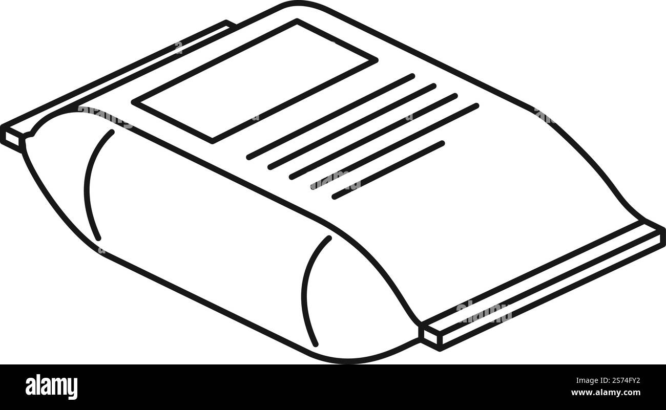 Paper sack container. Construction powder package icon isolated on ...