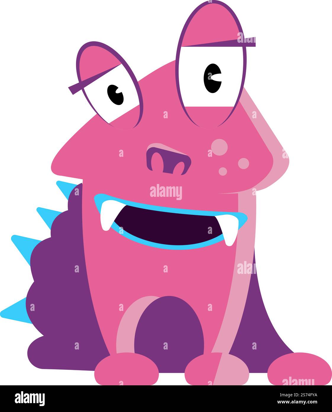 Toy monster. Silly face creature. Cartoon character isolated on white ...