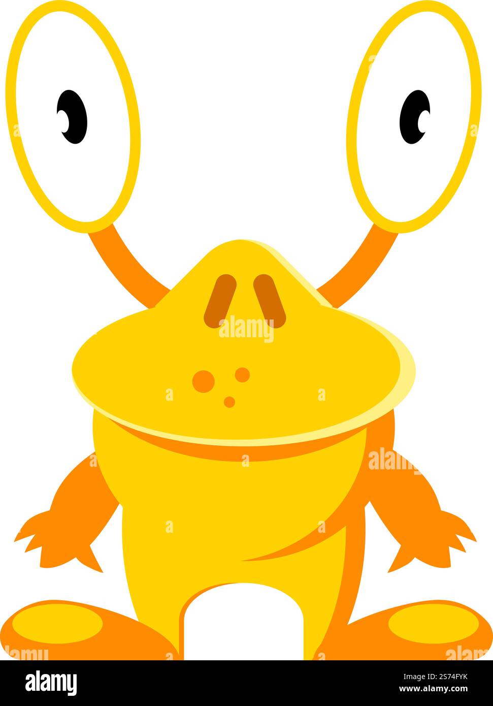 Space alien. Big eye monster. Cute mascot isolated on white background ...