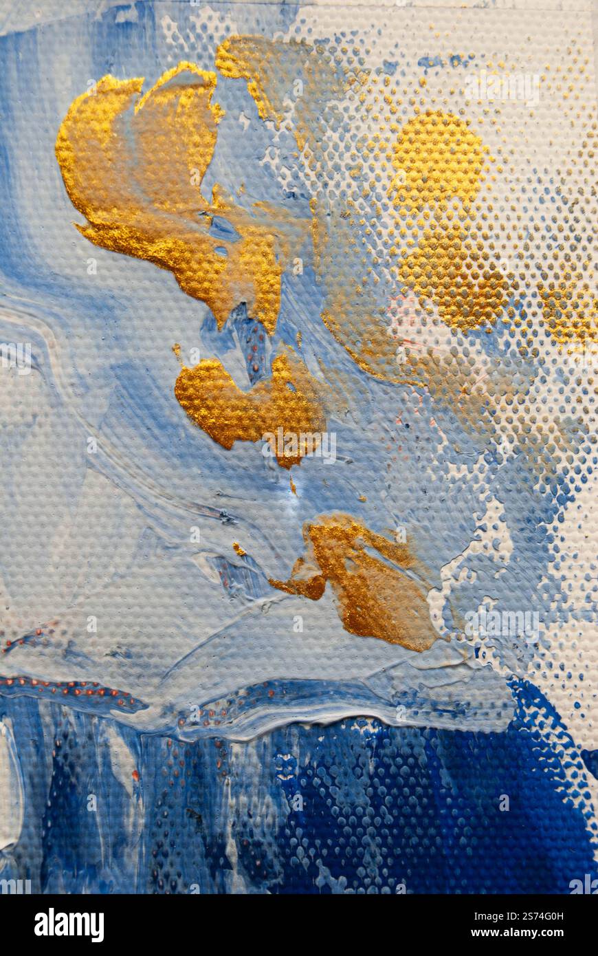 Gold acrylic paint brush strokes hi-res stock photography and images ...