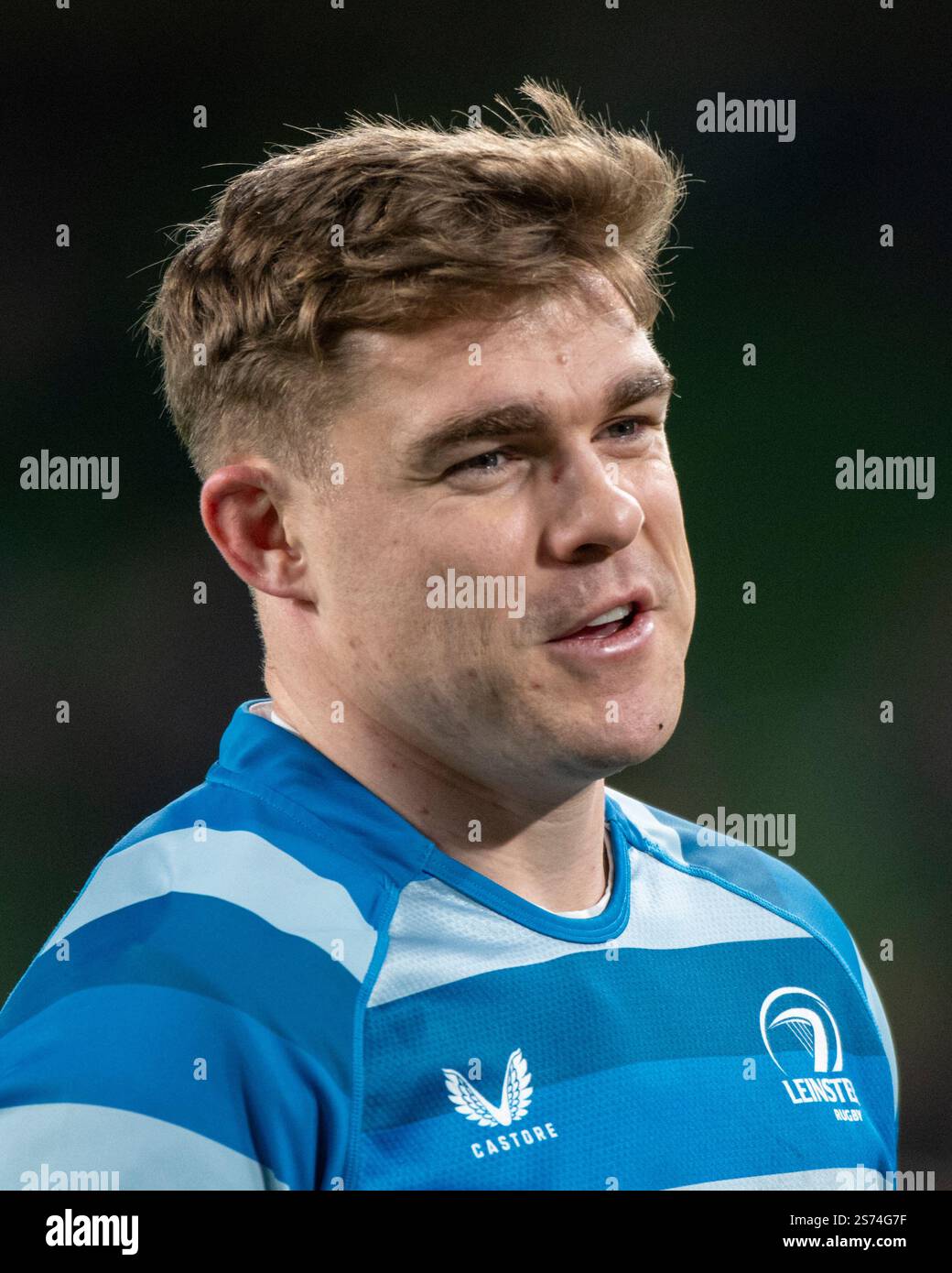 Dublin, Ireland. 18th Jan, 2025. Garry Ringrose of Leinster during the ...