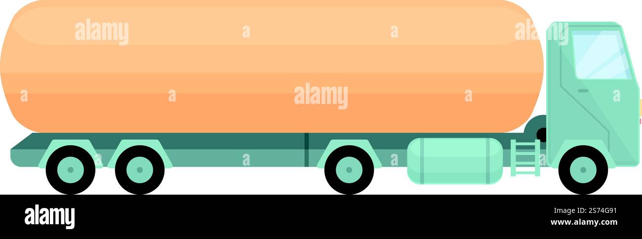 Flammable tanker icon cartoon vector. Gasoline truck. Vehicle liquid ...