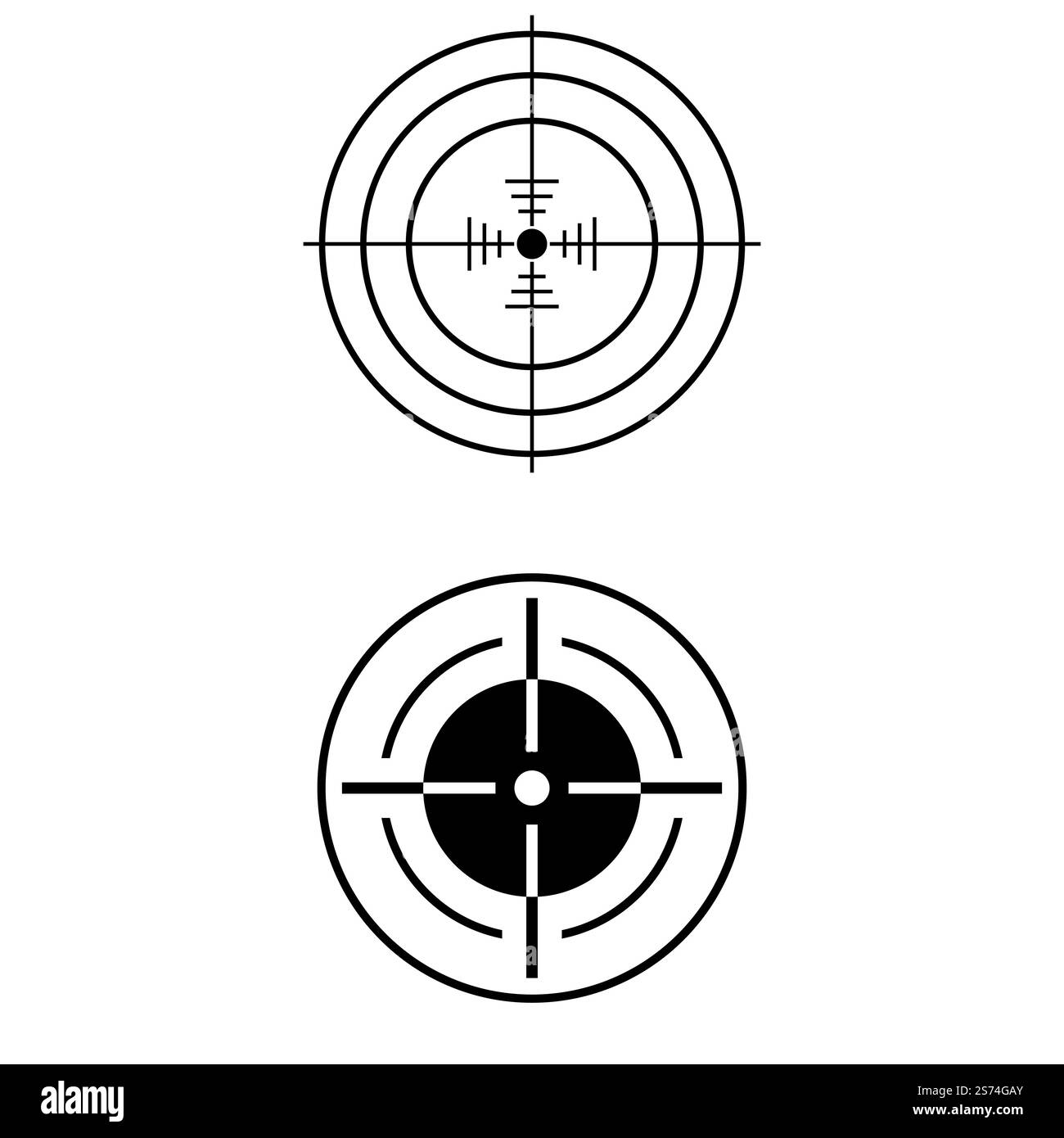 Sniper sight symbol Crosshair target logo vector Stock Vector Image ...
