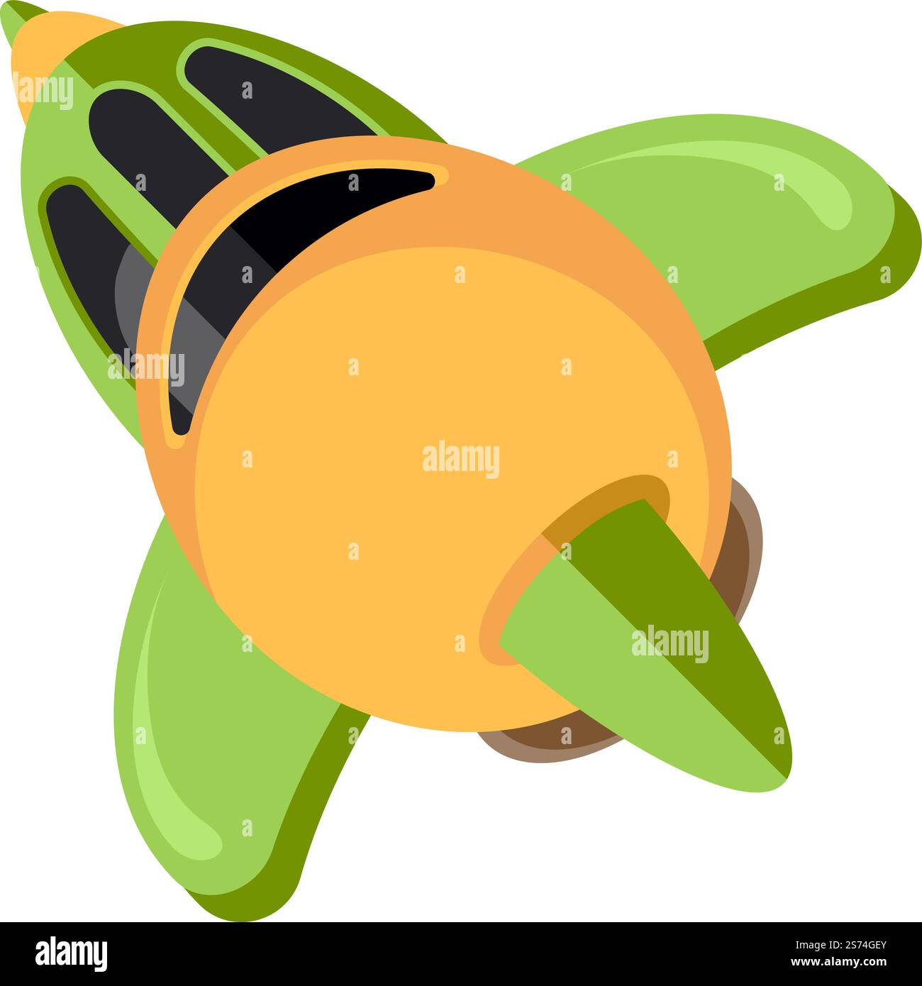 Shuttle icon. Cartoon space ship. Plastic rocket toy isolated on white ...