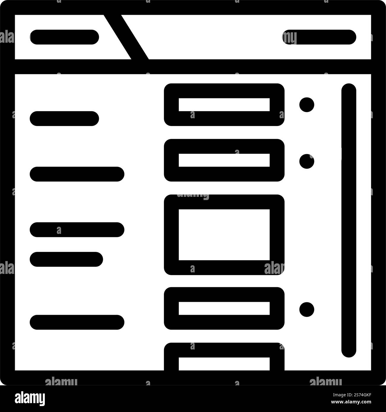 web form registration line icon vector. web form registration sign ...