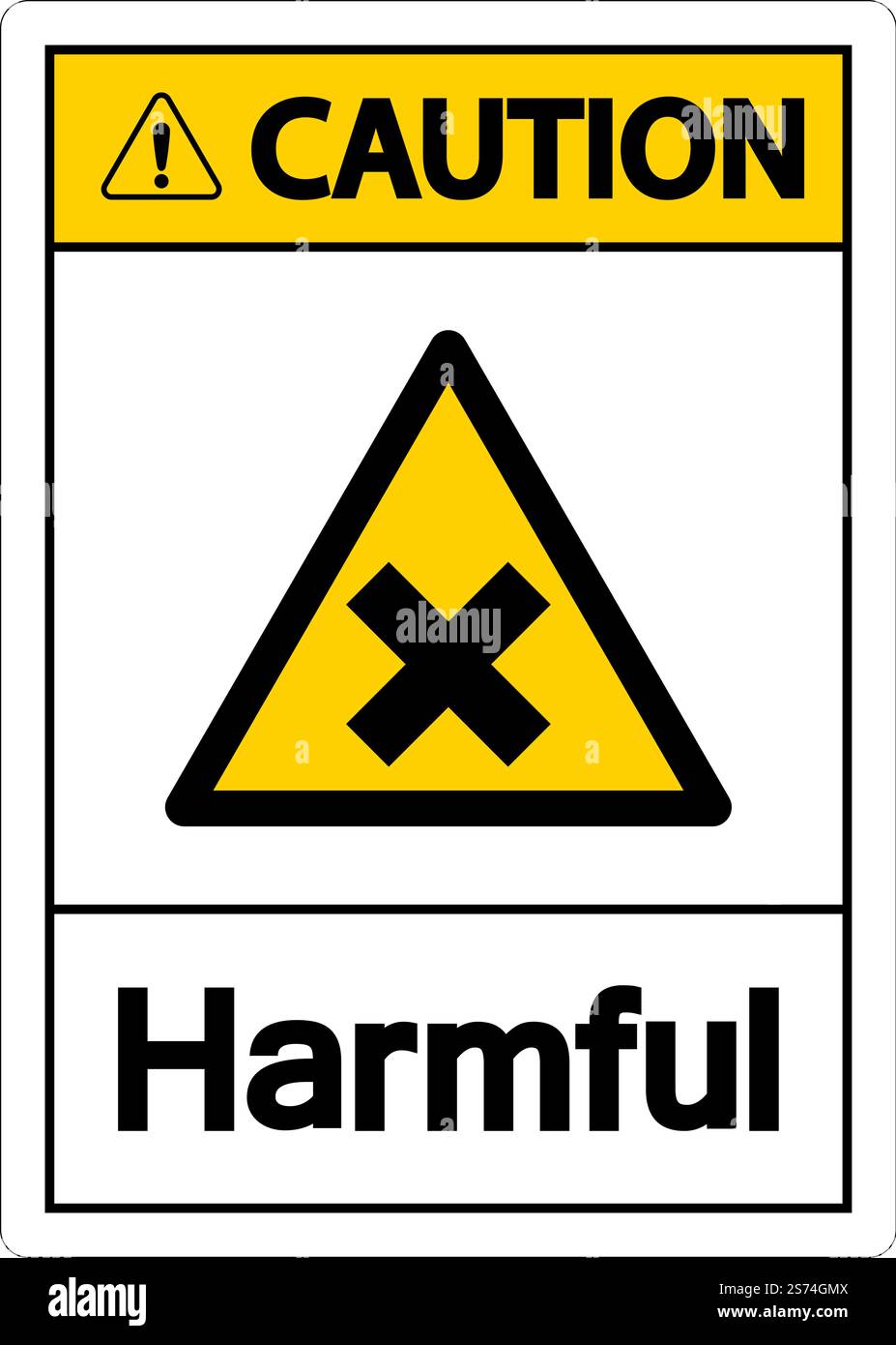 Harmful caution sign on Stock Vector Images - Alamy