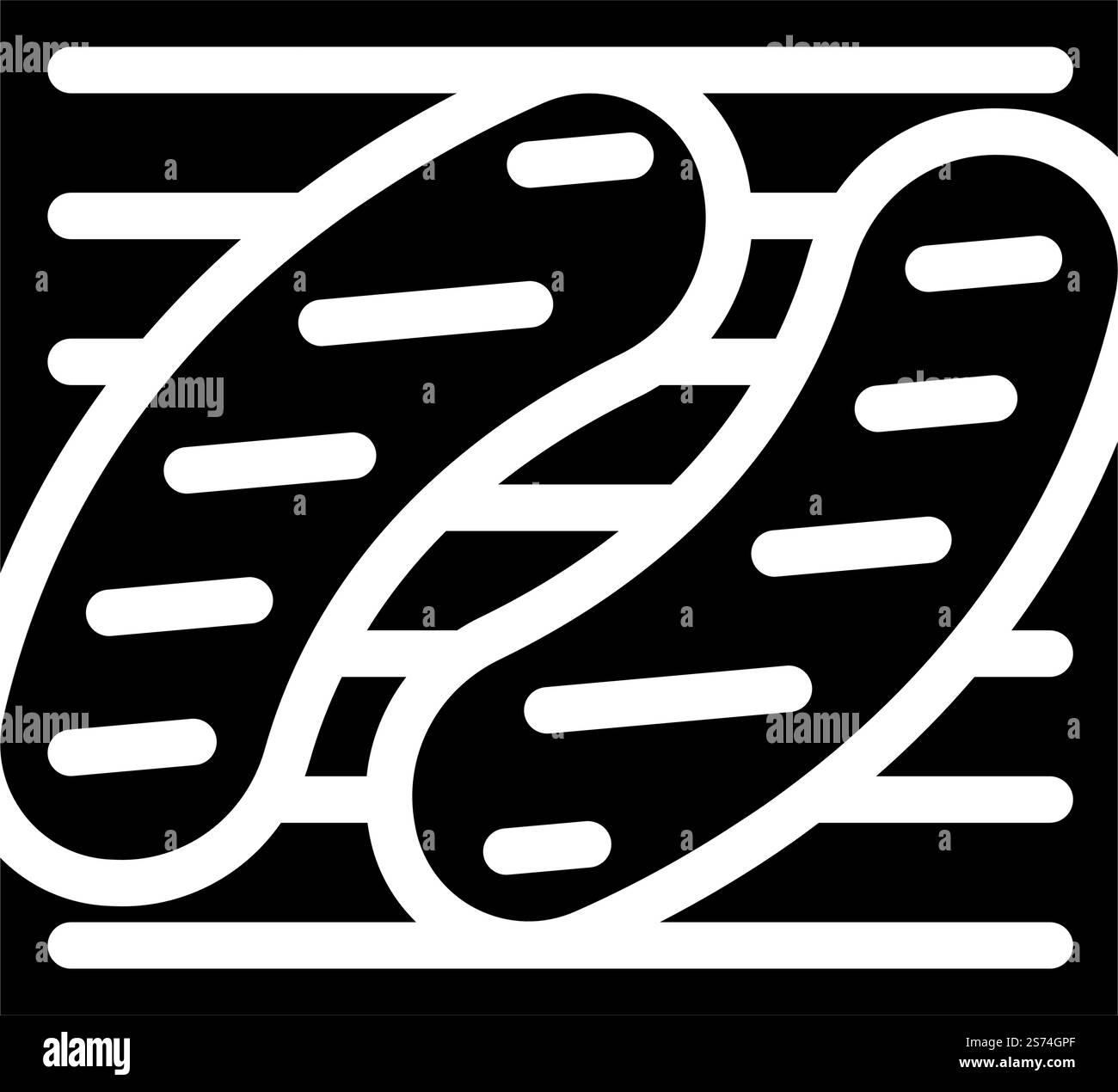 grilled sausage meat glyph icon vector. grilled sausage meat sign ...