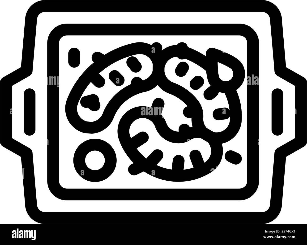 roasted sausage meat line icon vector. roasted sausage meat sign ...
