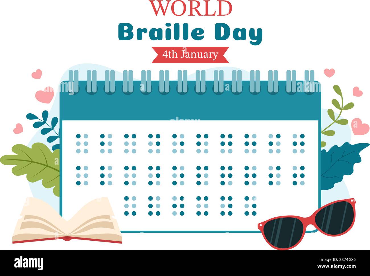 World Braille Day on 4th of January with Text by Alphabet for Means of ...