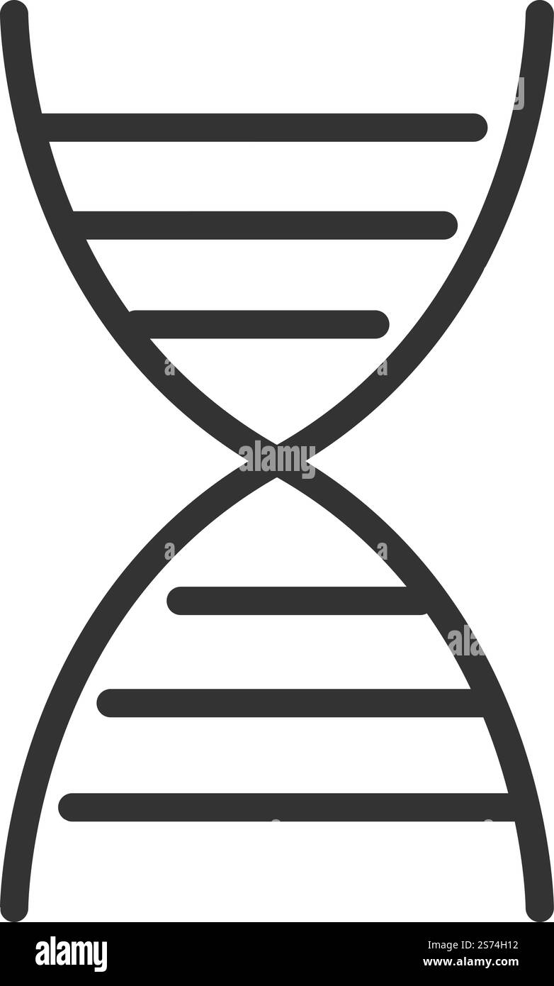 DNA icon. Genetic helix symbol. Genome logo isolated on white ...
