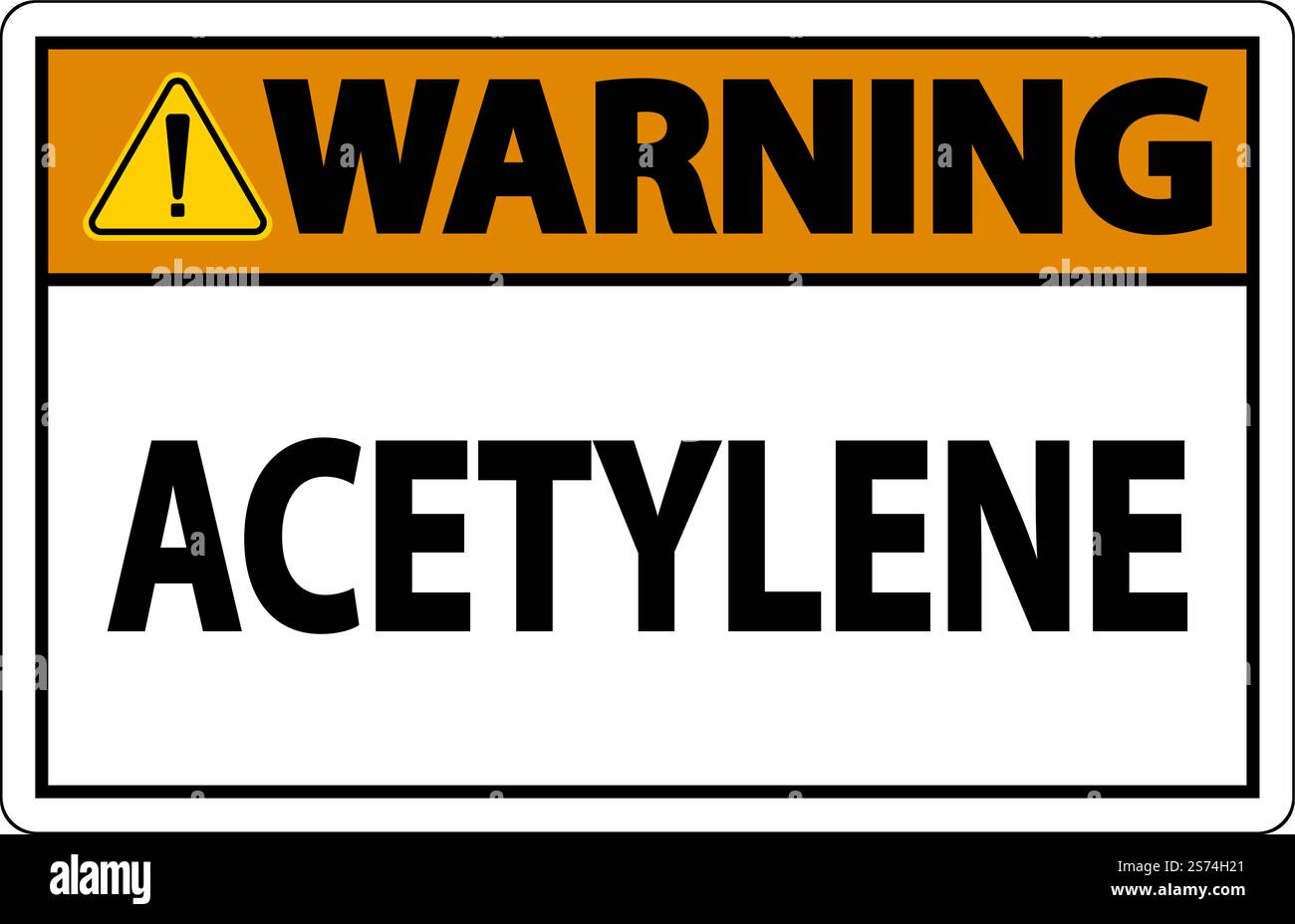 Warning Acetylene Sign On White Background Stock Vector Image & Art - Alamy