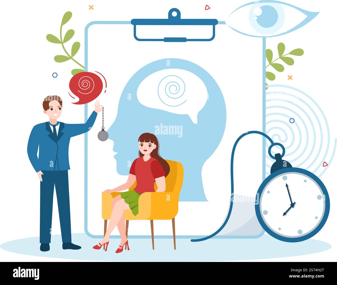 World Hypnotism Day with Black and White Spiral, Altered State of Mind ...