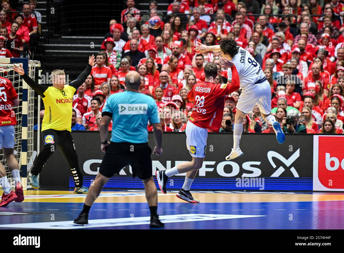 Herning, Denmark. 18th Jan, 2025. Giacomo Savini of Italy Nationalteam ...