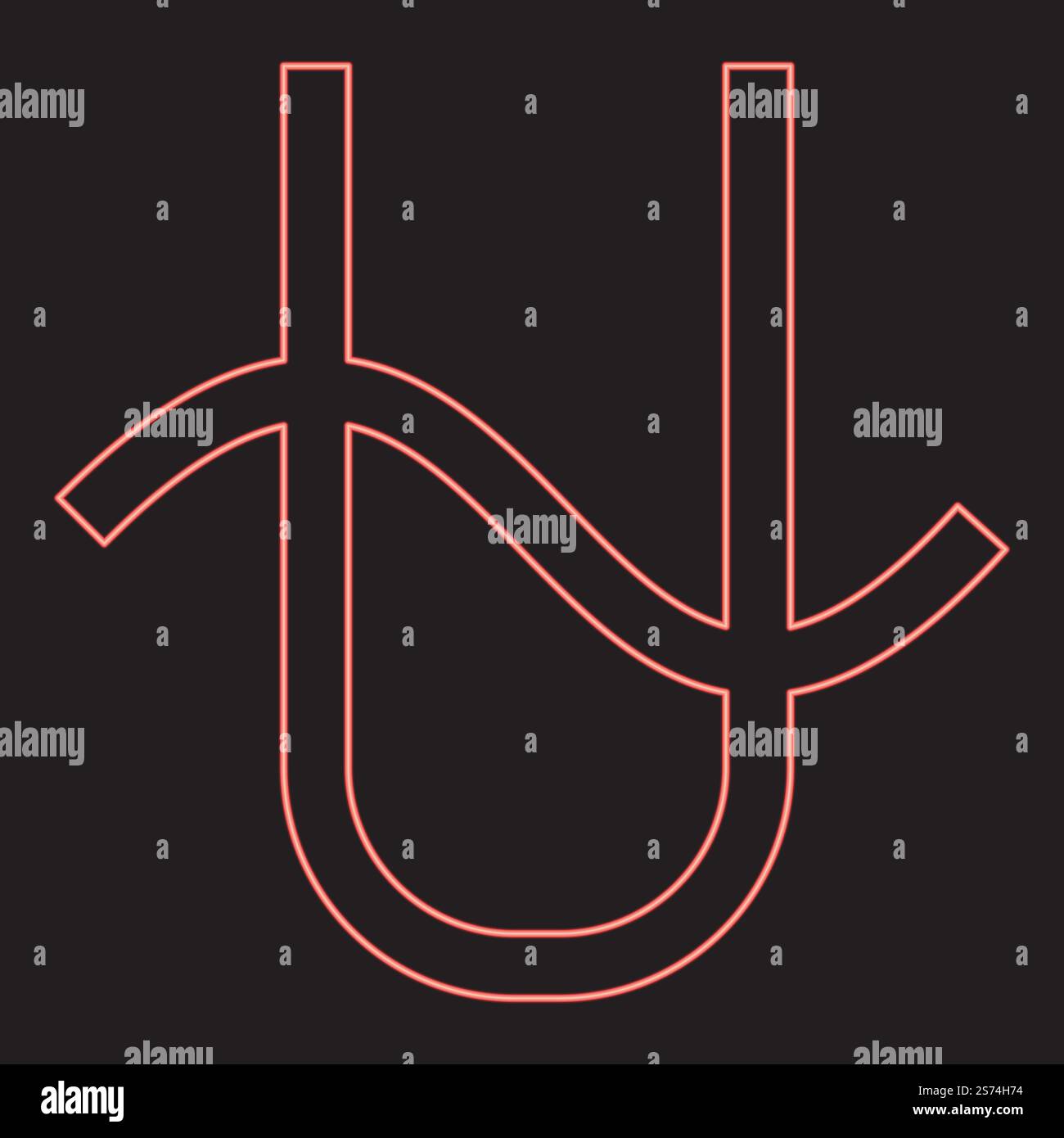 Neon ophiucus symbol zodiac red color vector illustration image flat ...