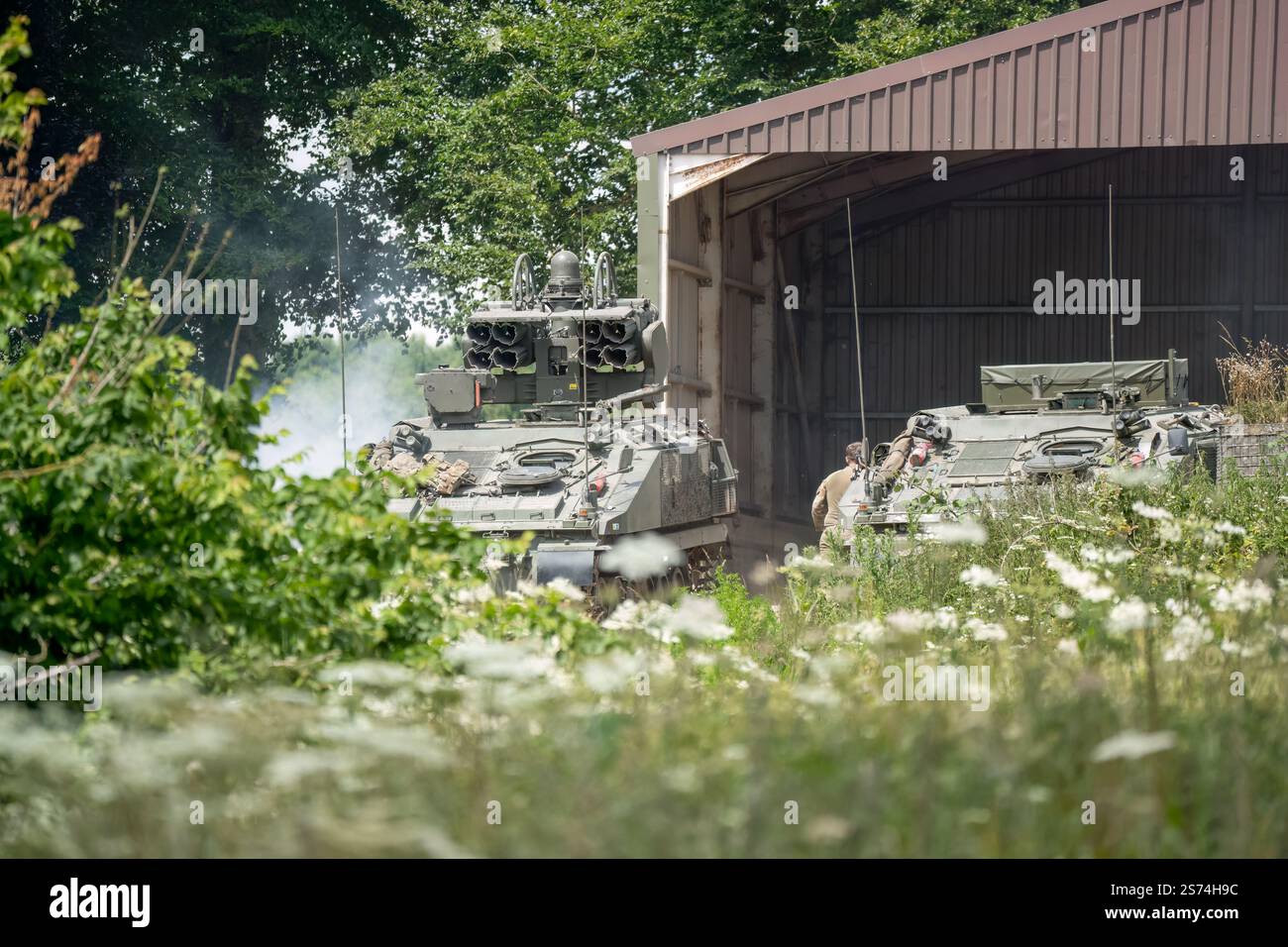 British Army Alvis Stormer Starstreak CVR-T tracked armoured vehicle ...