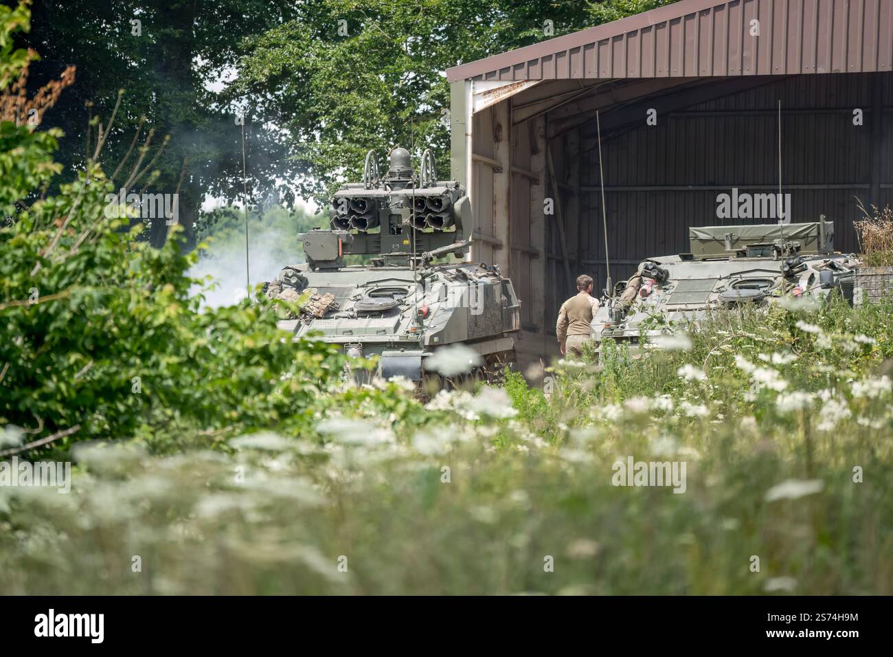 British Army Alvis Stormer Starstreak CVR-T tracked armoured vehicle ...