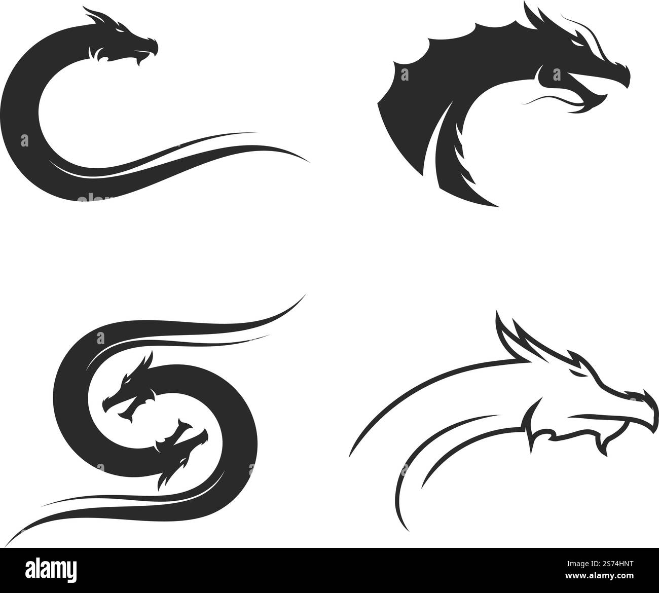Dragon head graphic design hi-res stock photography and images - Alamy
