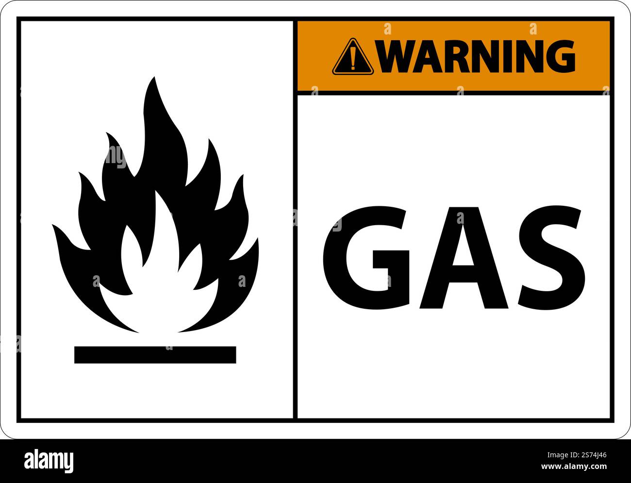 Symbol Warning Sign Gas On White Background Stock Vector Image & Art ...