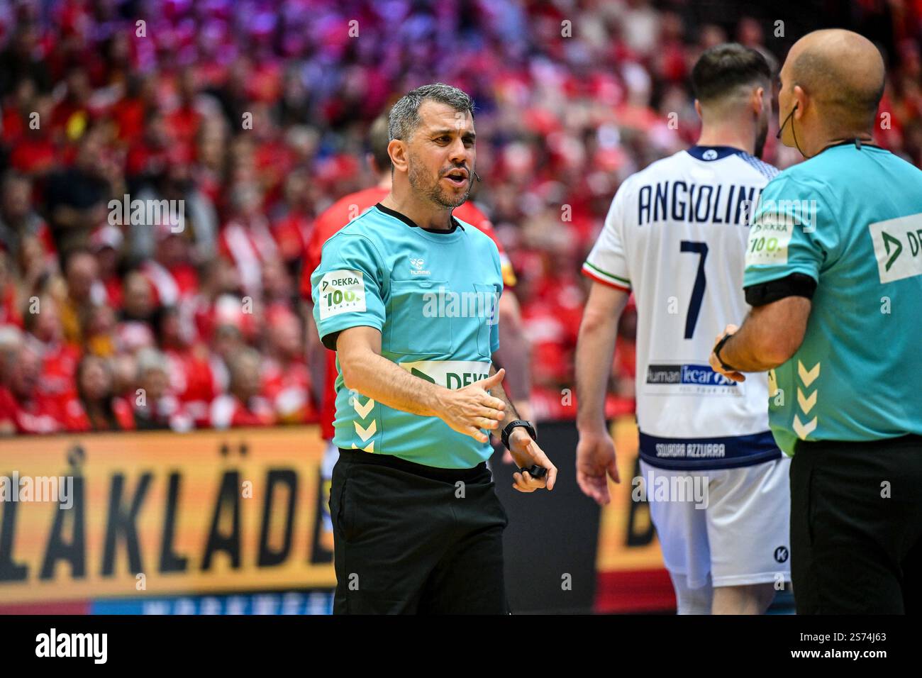 Herning, Denmark. 18th Jan, 2025. Arbitro, Referee IHF Dekra during IHF Men's - Handball World ...