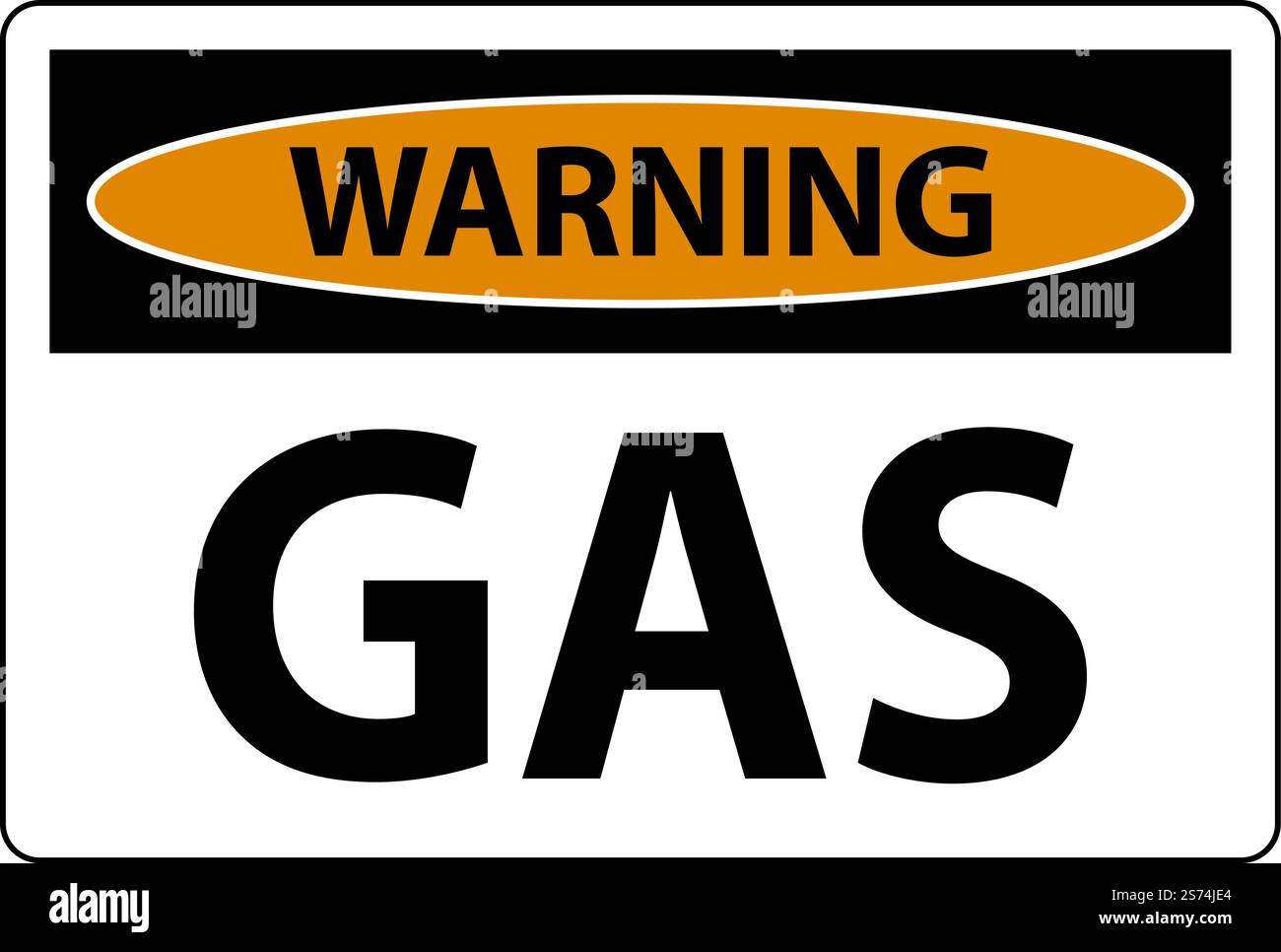 Warning Flammable Sign GAS On White Background Stock Vector Image & Art ...