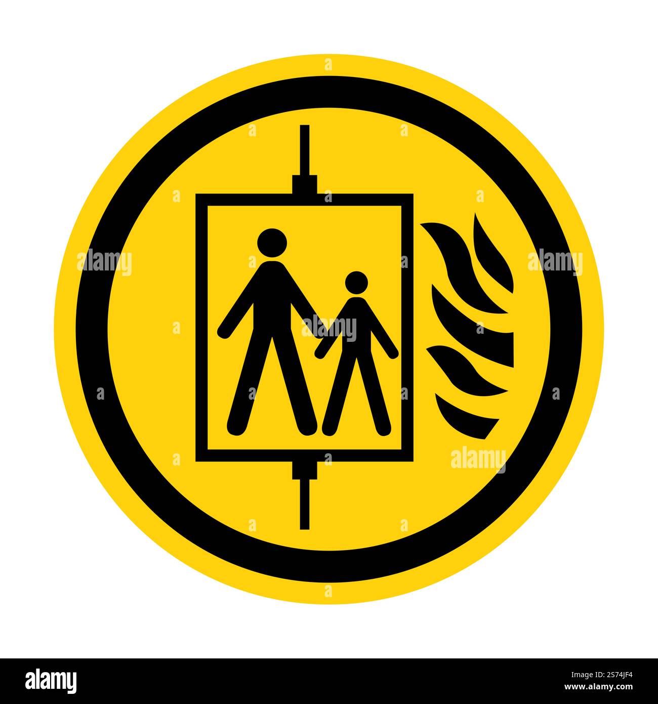 Fire Do not use the elevator Stock Vector Image & Art - Alamy