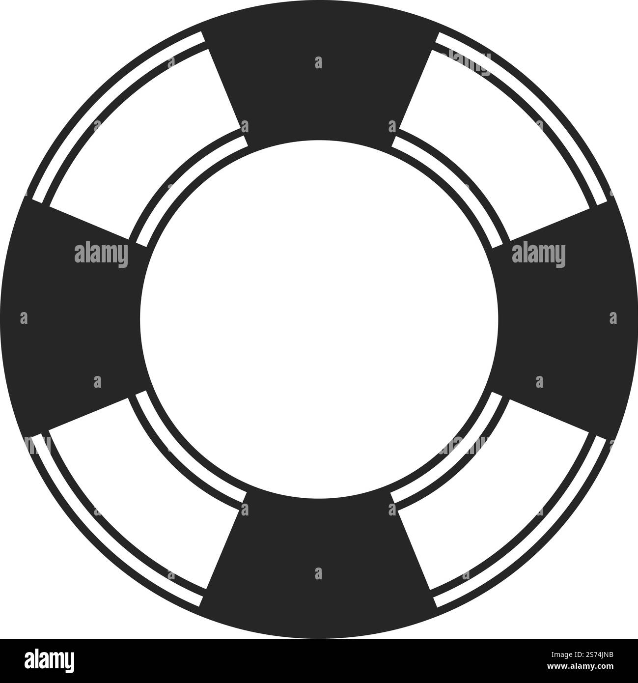 Lifebuoy icon. Safety life belt. Navy symbol isolated on white ...