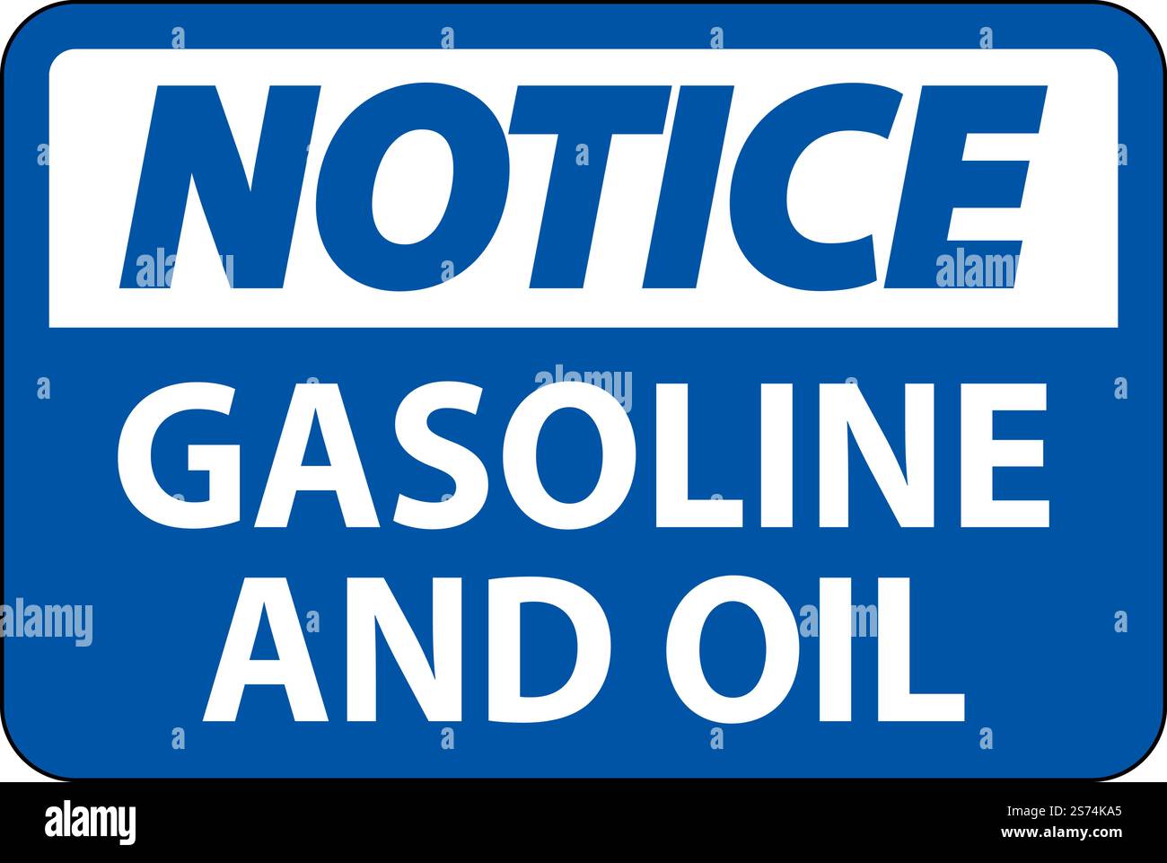 Notice Sign Gasoline And Oil On White Background Stock Vector Image ...