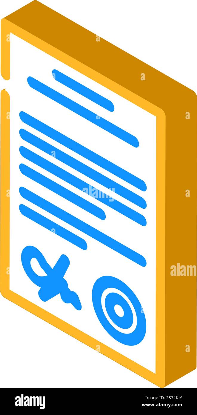 document folder isometric icon vector. document folder sign. isolated symbol illustration ...