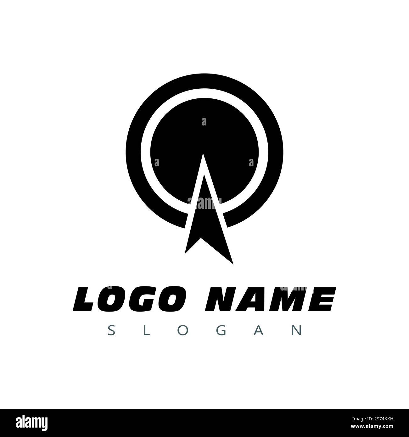 Sniper sight symbol Crosshair target logo vector Stock Vector Image ...