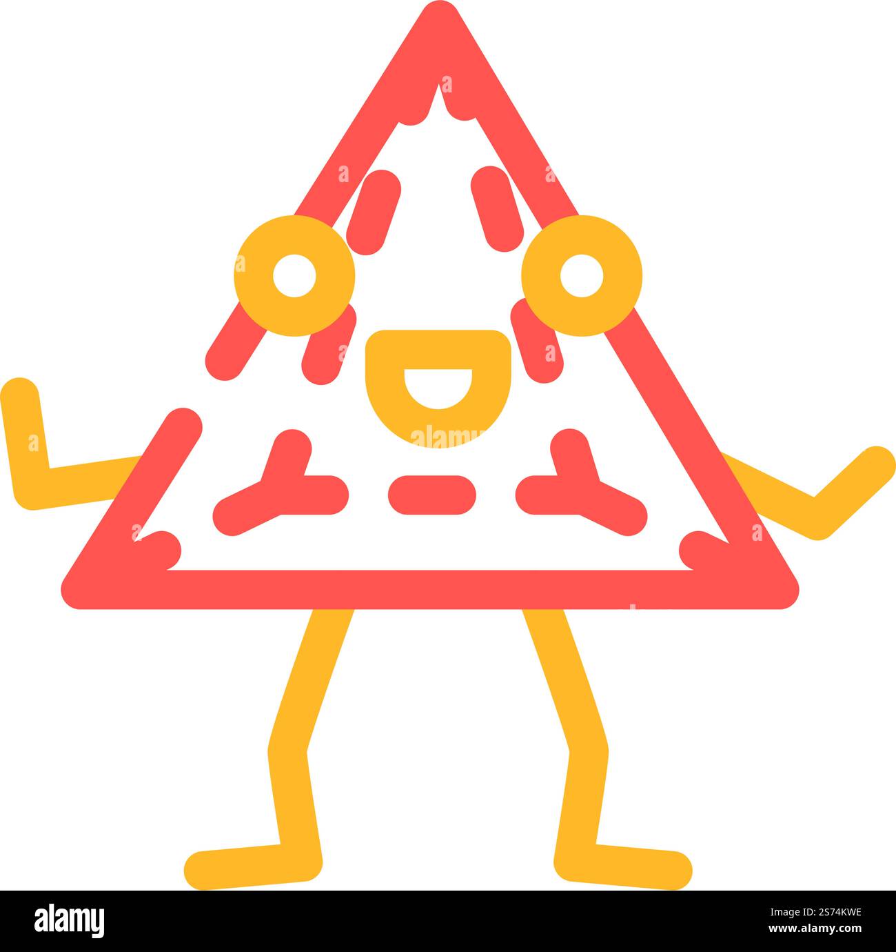 pyramid geometric shape character color icon vector. pyramid geometric ...